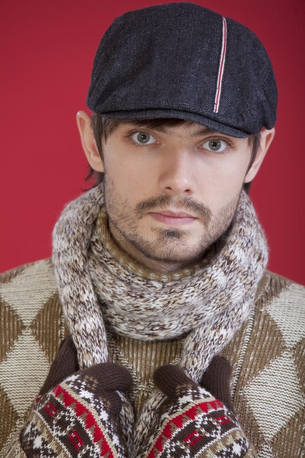 Fashion winter man stock image. Image of looking, model - 17058967