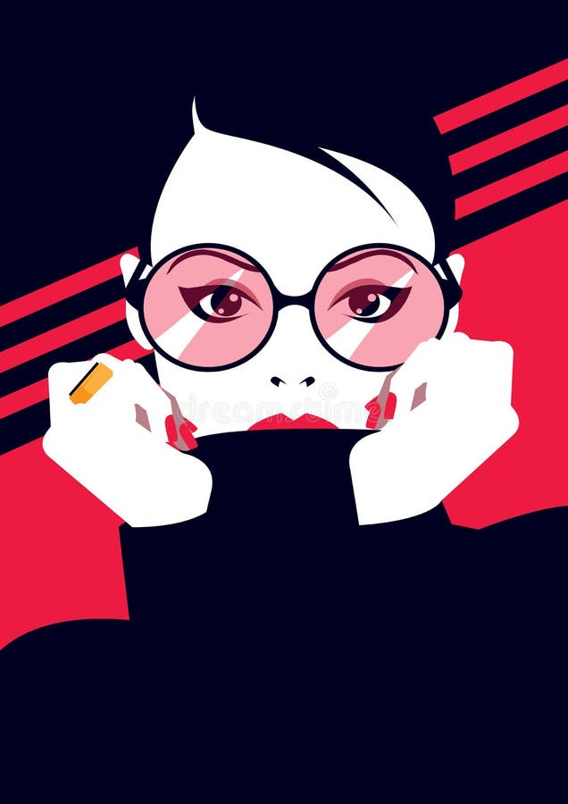 Fashion Woman In Style Pop Art Vector Illustration Stock Vector