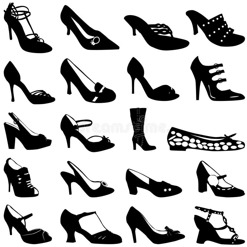 Fashion women shoes vector stock vector. Illustration of fashion - 7678608