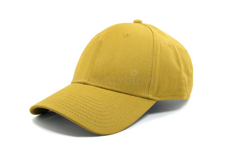 Fashion Yellow Cap Isolated Stock Image - Image of traditional, closeup ...