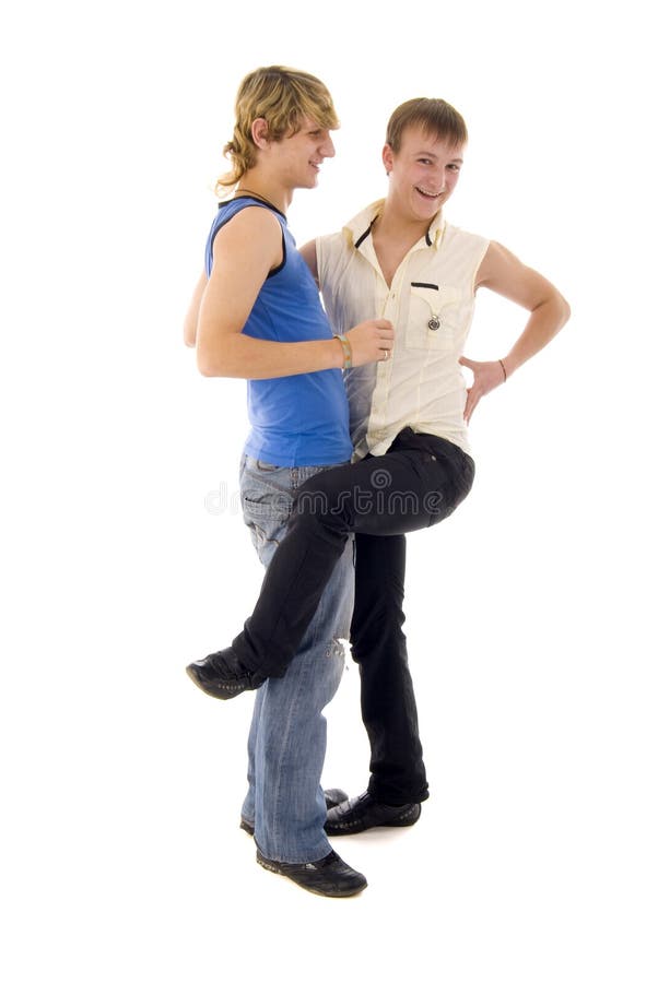 Fashion Young Boys Duet Fight Stock Photo - Image of male, people: 7597658
