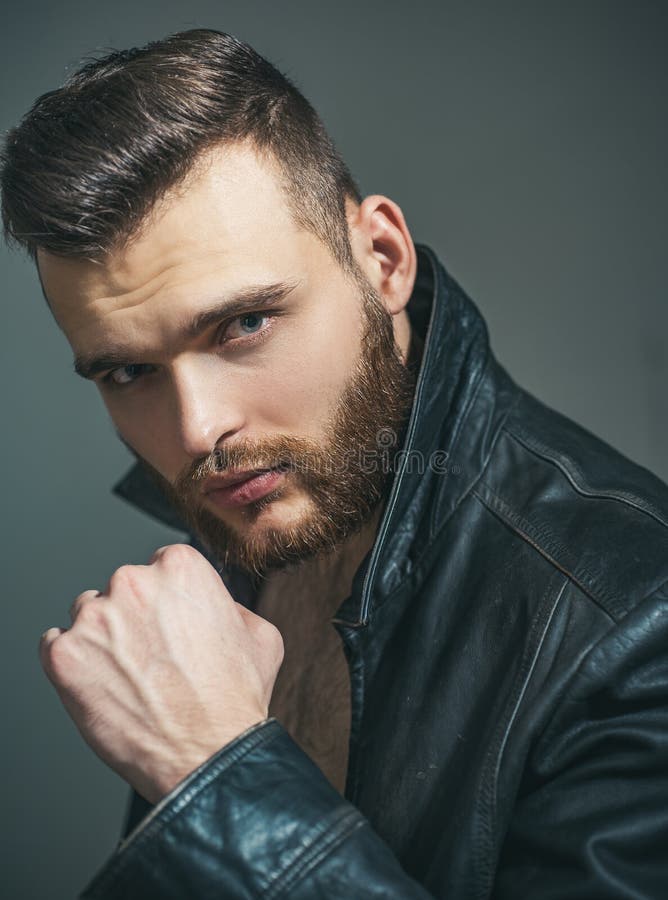 Fashion Young Man. Handsome Guy with Confident Face. Stock Image ...