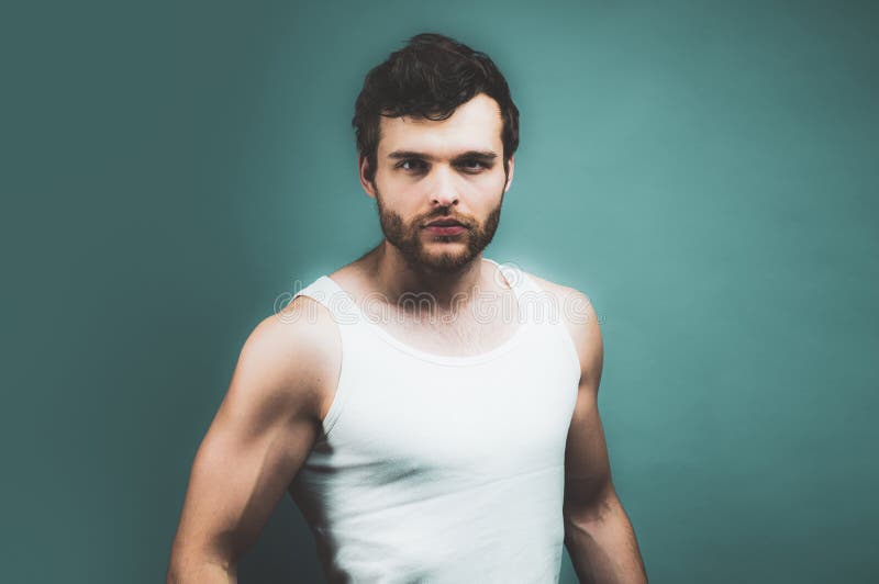 Fashion Young Man. Handsome Guy with Confident Face. Stock Image ...