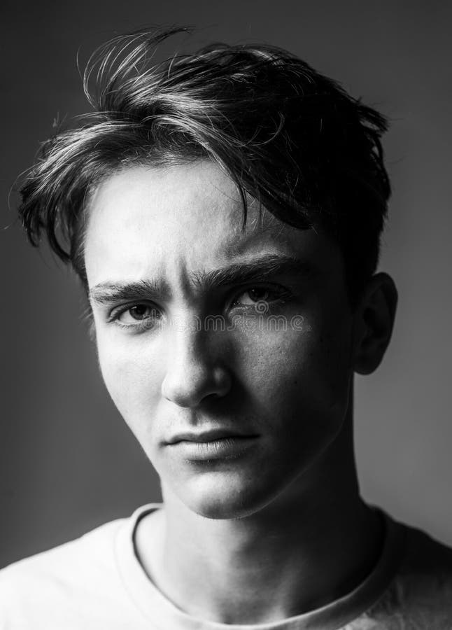 Fashion Young Man. Handsome Guy with Confident Face. Stock Image ...