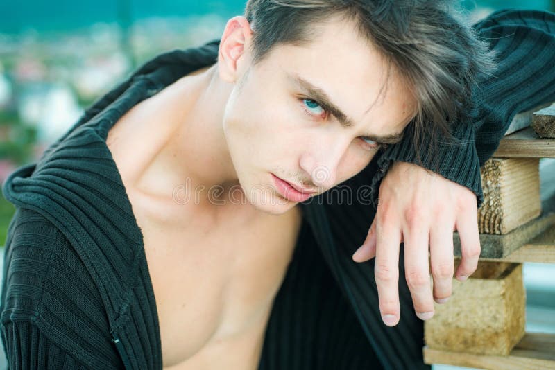 Fashion Young Man Handsome Guy With Confident Face Stock Image