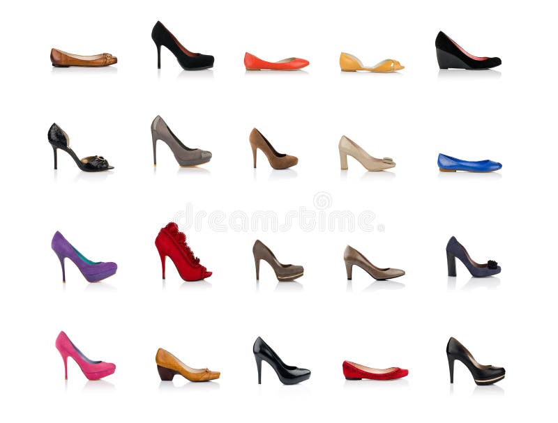 Ladies Shoes Collage stock image. Image of shoe, blue - 26336223