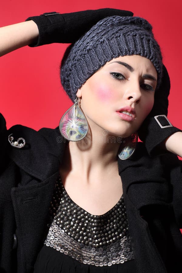 Fashionable Girl stock photo. Image of emotions, model - 30233564