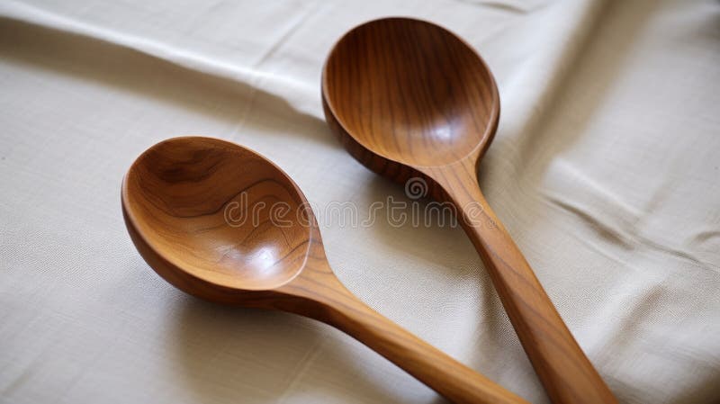 Handcrafted Wooden Spoons: Precisionist Style Table Decor Stock ...