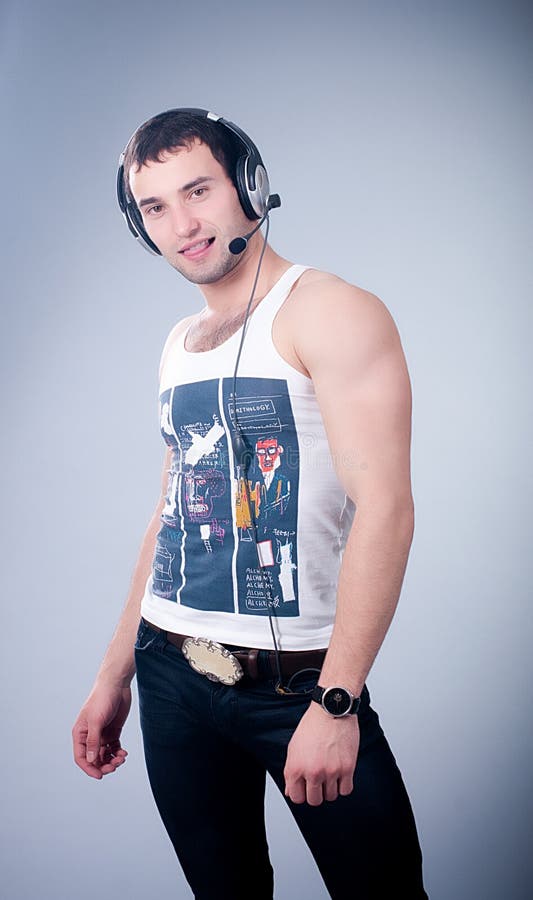 Muscular Man in a Fashion Pose Stock Image - Image of fashion, adult ...