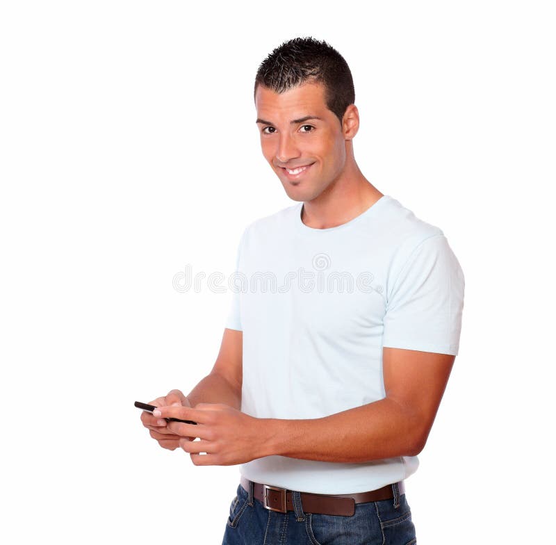 Fashionable Man Sending a Message by Mobile Stock Image - Image of ... Fashionable Man Sending a Message by Mobile Stock Image - Image of ...