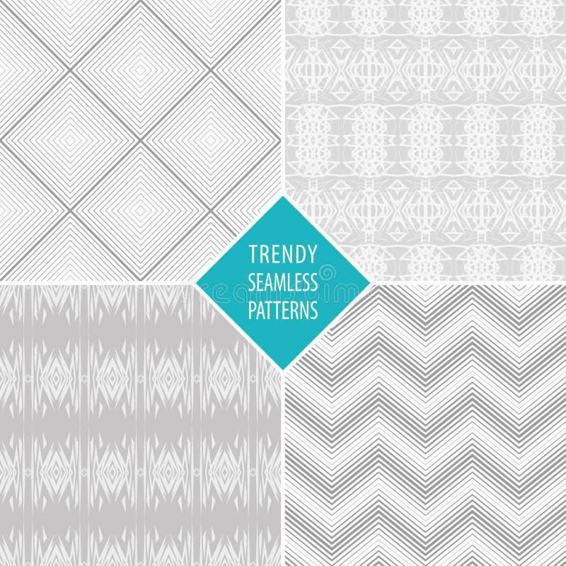 Fashionable Seamless Patterns. Stock Vector - Illustration of repeat ...