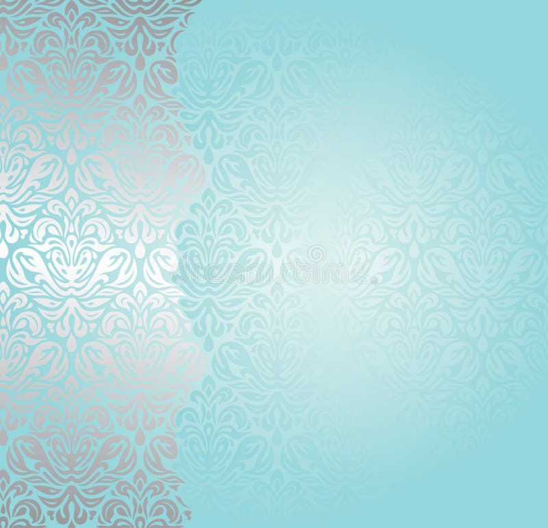 Fashionable Turquoise and Silver Invitation Design Stock Vector ...