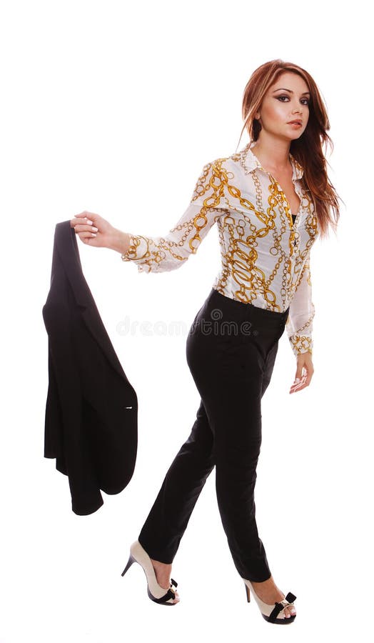 Fashionable young lady stock image. Image of body, elegant - 15426811