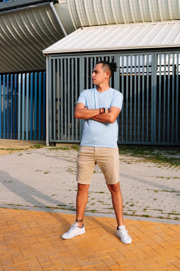 Fashionable Young Man Standing Outside Stock Image - Image of outside ...