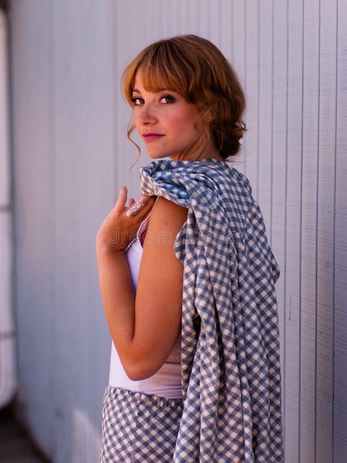 Fashionable young woman stock photo. Image of looks, shoulder - 25504184