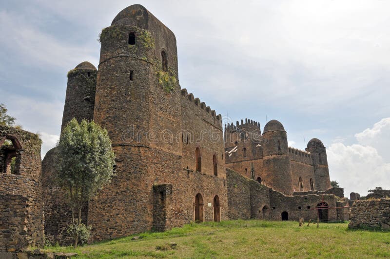Fasil Ghebbi Castle, Gondar, Ethiopia Stock Image - Image of ethiopia ...