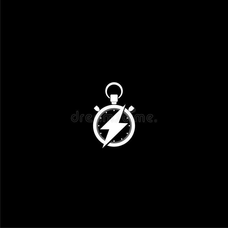 Fast Acting Time Icon Isolated on Dark Background Stock Vector ...
