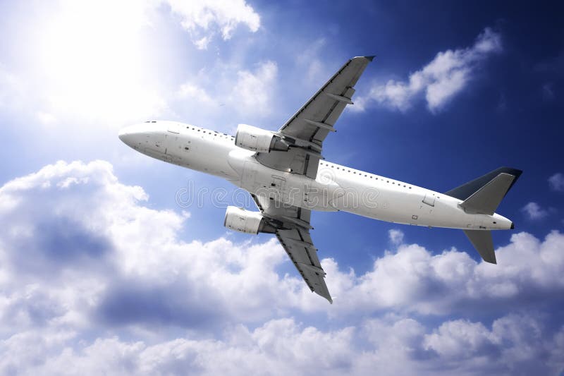 Fast airplane stock photo. Image of clouds, jetliner - 15747730