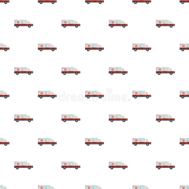 Fast Ambulance Pattern Seamless Vector Stock Vector - Illustration of ...