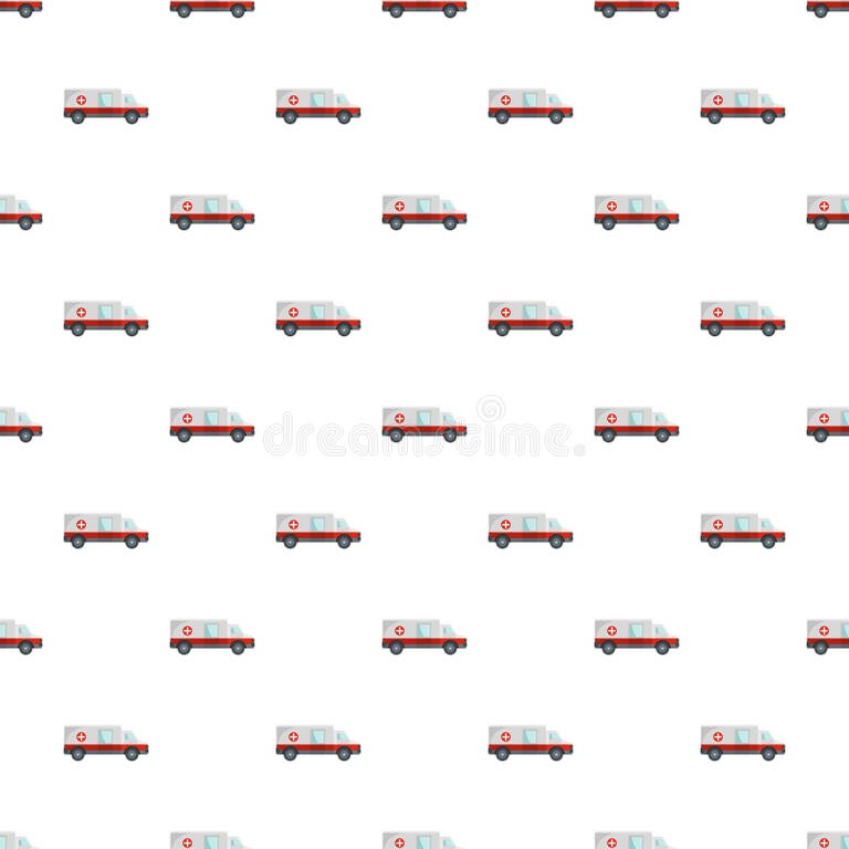 Fast Ambulance Pattern Seamless Vector Stock Vector - Illustration of ...