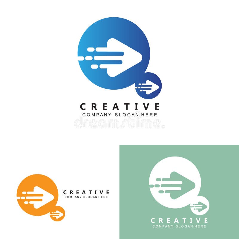 Fast Arrow Logo Vector Icon Symbol Stock Vector - Illustration of ...