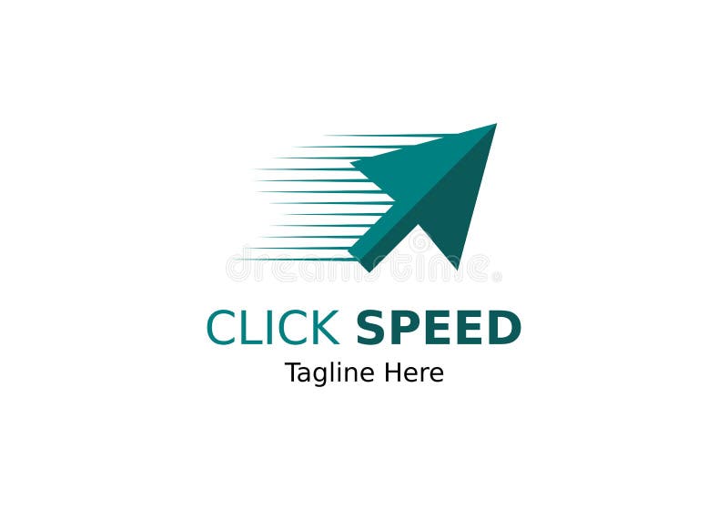Fast Arrow Logo Vector Template. Click Speed Stock Vector ...