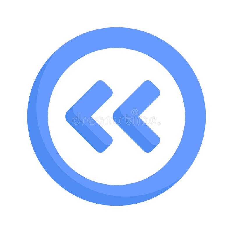 Fast Backward Arrow Icon Design, Ready for Premium Use Stock Vector ...