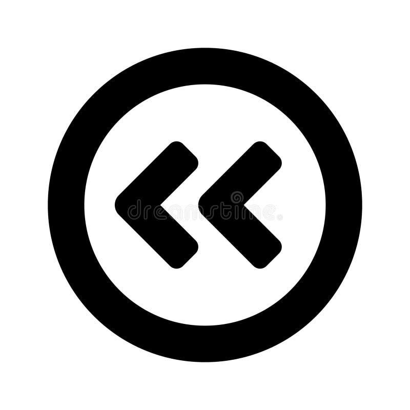 Fast Backward Arrow Icon Design, Ready for Premium Use Stock Vector ...