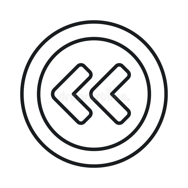 Fast Backward Arrow Icon Design, Ready for Premium Use Stock Vector ...