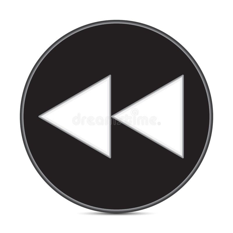 Fast Backward Button Icon Vector Illustration Stock Vector ...