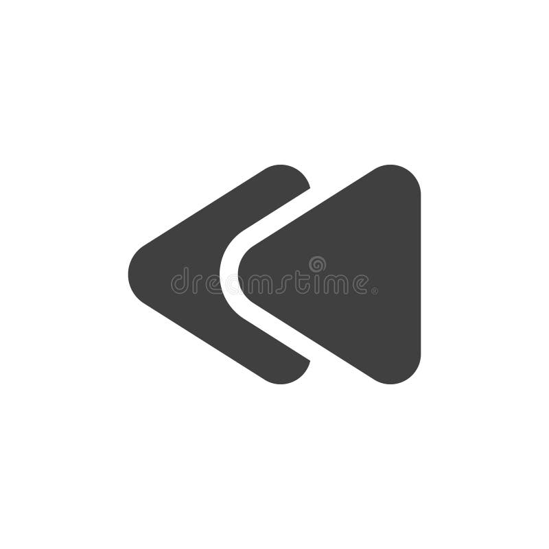 Fast Backwards Button Vector Icon Stock Vector - Illustration of design ...
