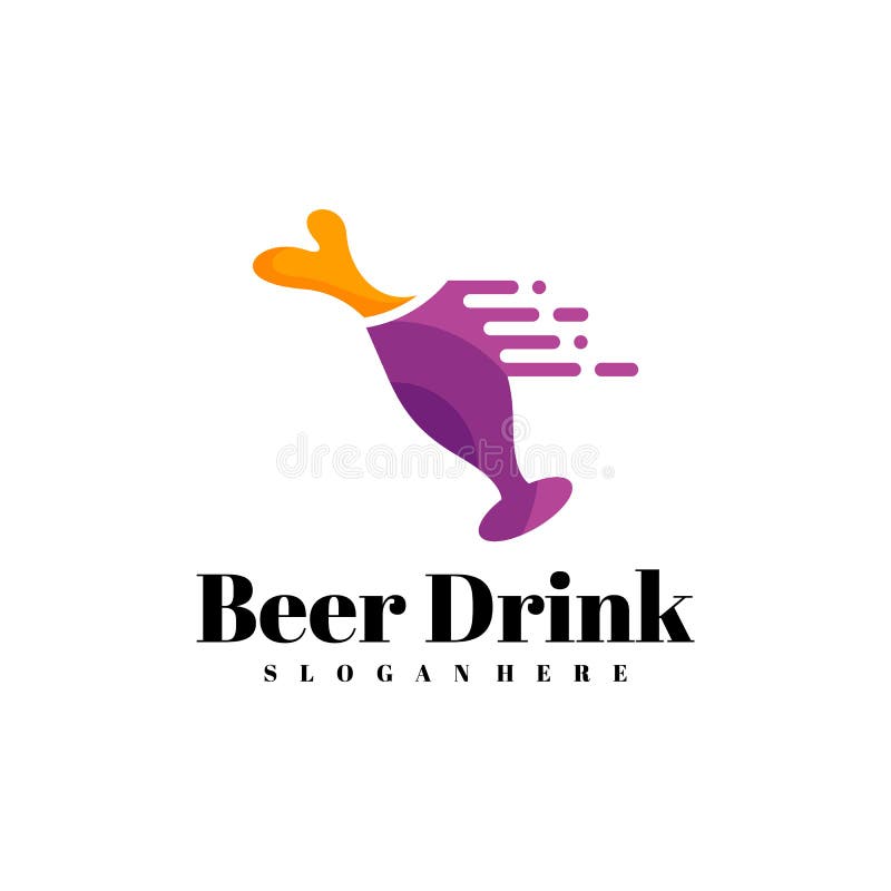 Fast Beer Logo Design Vector, Creative Beer Drink Logo Design Template ...