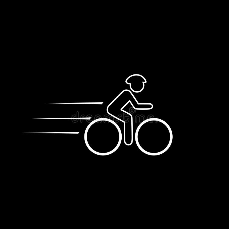 Bicycle Icon, Simple Sign Isolated on White Background. Bicycle Race ...