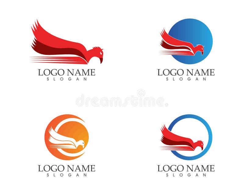 Fast Bird Wing Logo Vector Illustration Stock Vector - Illustration of ...