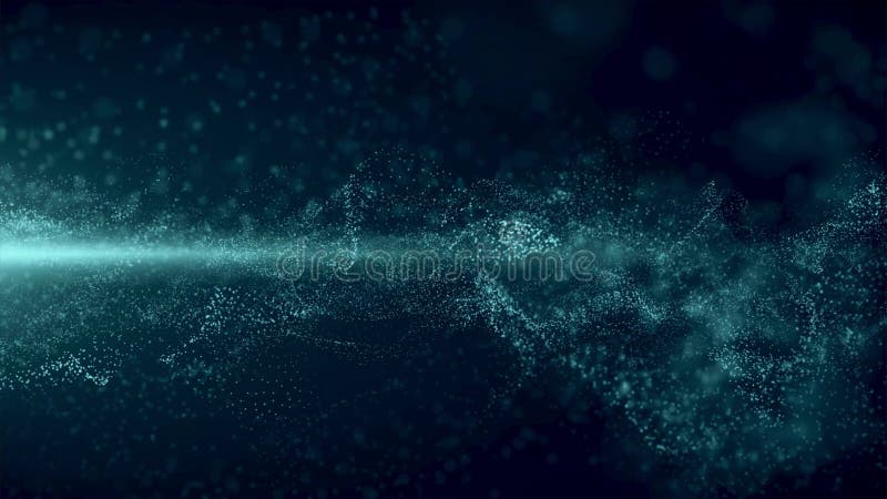 Fast Blue Particles are Moving in Space Stock Footage - Video of space ...