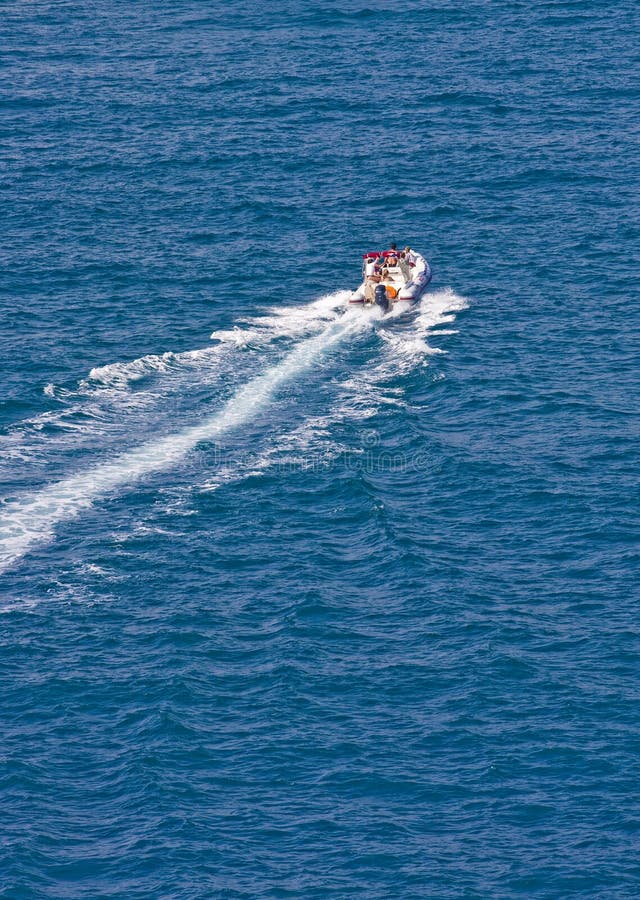 Fast Boat Speeding Away stock photo. Image of fast, harbor - 11764404