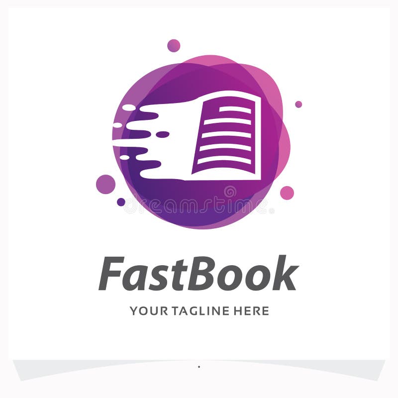 Fast Book Logo Design Template Stock Vector - Illustration of media ...