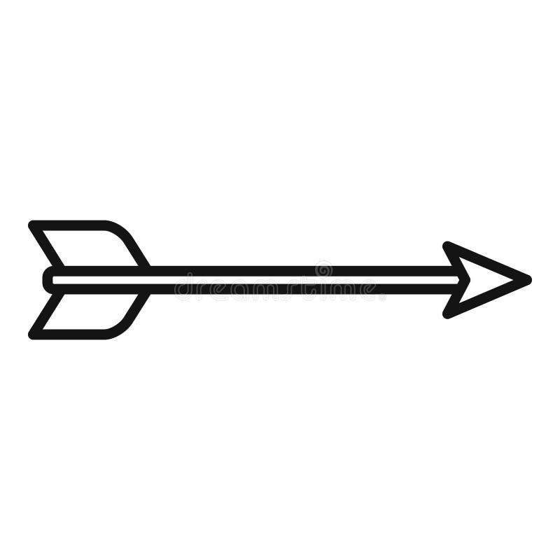 Fast Bow Arrow Icon Outline Vector. Speed Work Fast Stock Vector ...