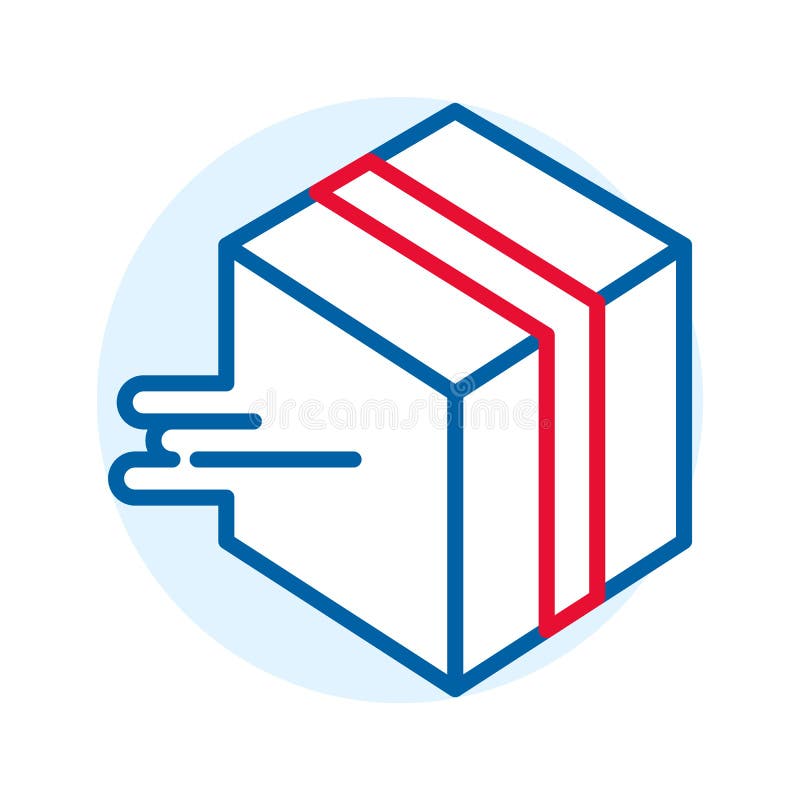 Fast Box Delivery Icon, Outline Style Stock Vector - Illustration of ...