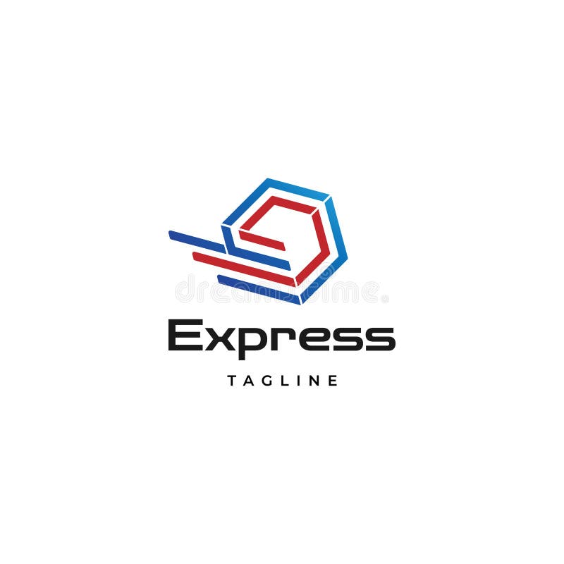 Fast Box Package Delivery Shipping Logo Symbol Stock Illustration ...
