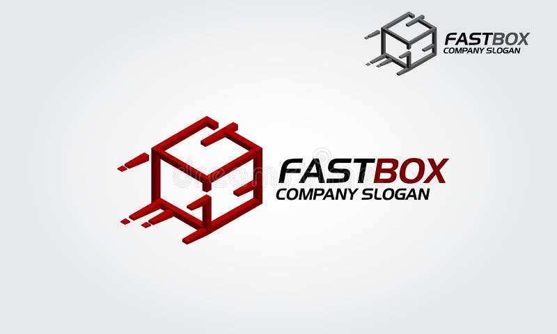 Fast Box Vector Logo Template. Stock Vector - Illustration of express ...