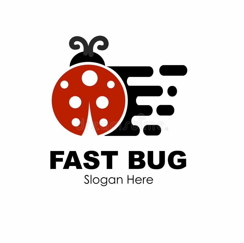 Fast Bug Logo Design Concept Stock Illustration - Illustration of ...