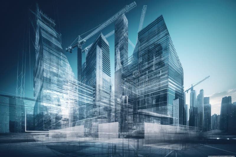 Fast Building. Funny Construction Worker Jumping. Excited Jump of ...