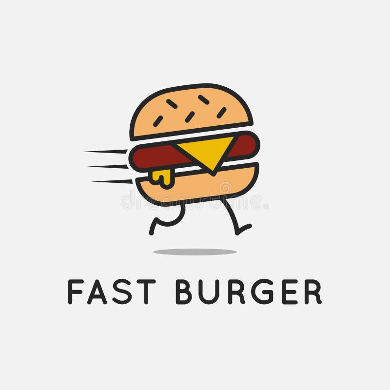 Fast Burger Logo Design Template, Burger Bakery Logo Design Vector ...