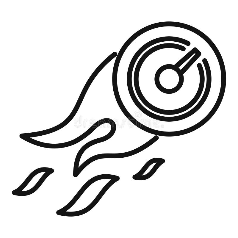 Fast Burn Time Icon Outline Vector. Delivery Fast Speed Stock ...