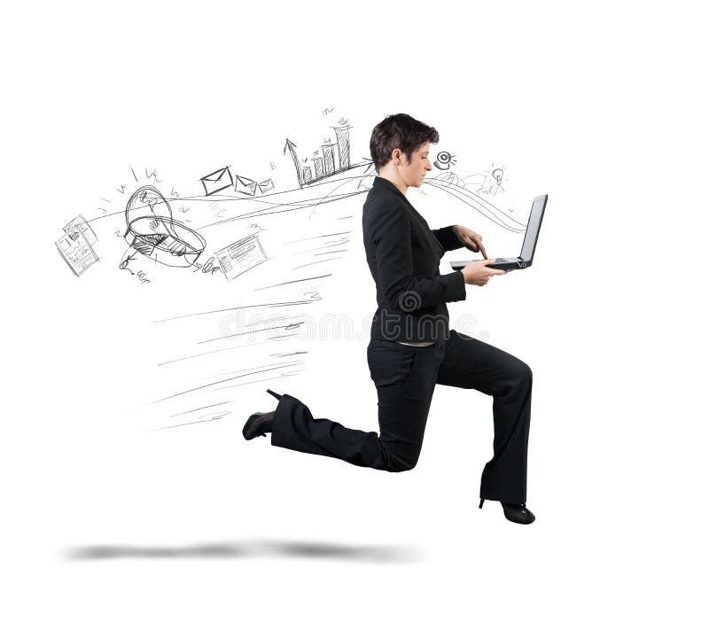 Fast creative business stock image. Image of laptop, chat - 30947907