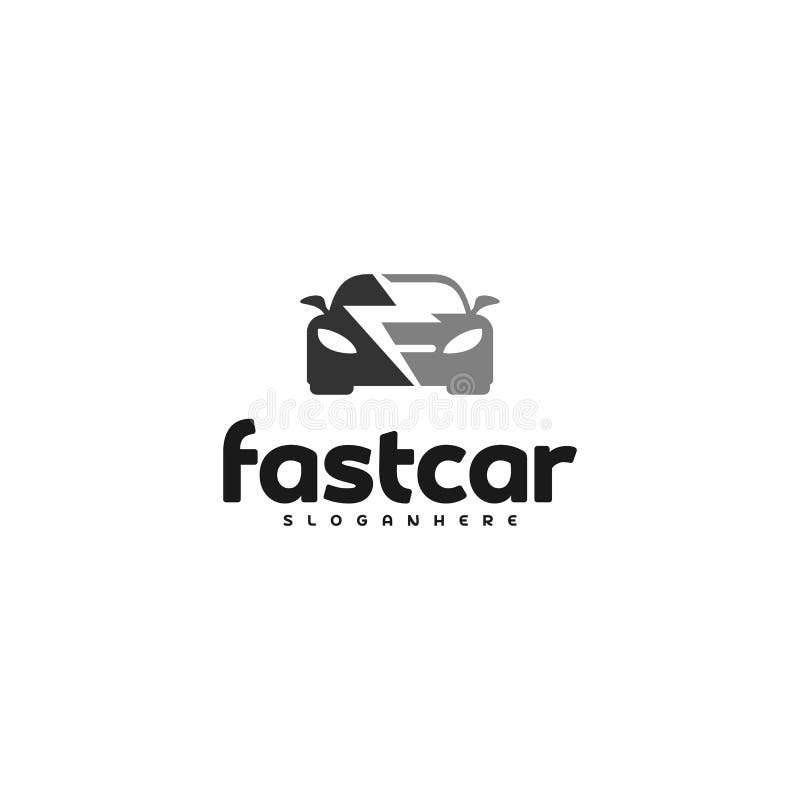 Fast Car Automotive Logo Design Template. Electric Car Logo Vector ...