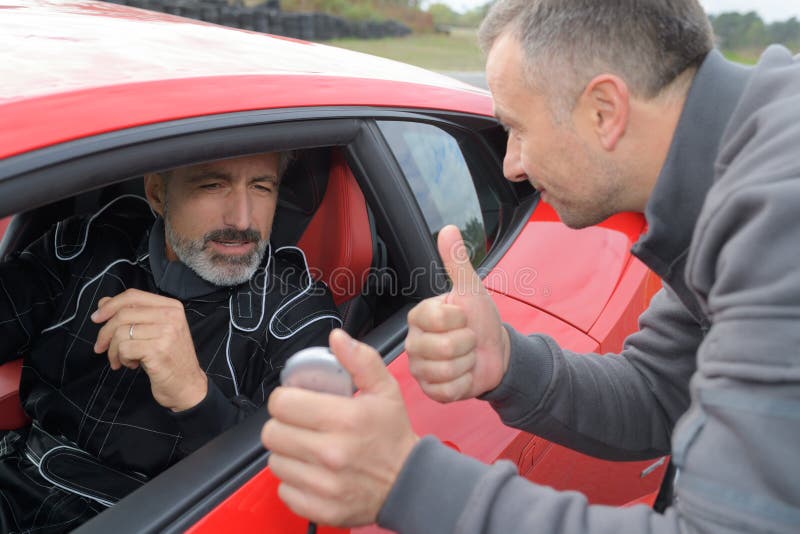 Fast Car Driver in Competition Stock Photo - Image of destination ...