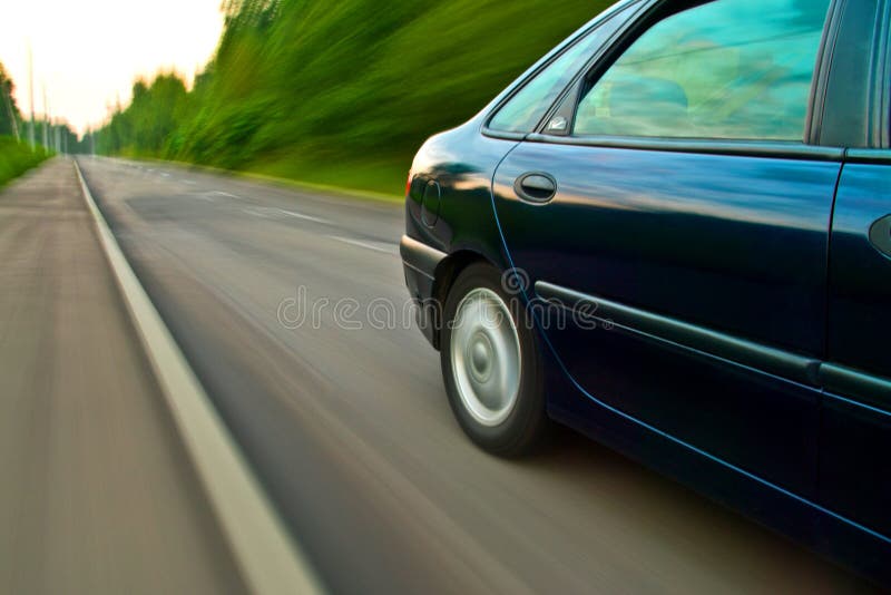 Fast moving car stock image. Image of silver, motion - 21541855