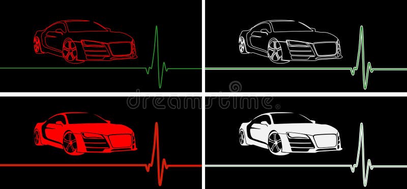 Fast car pulse stock vector. Illustration of isolated - 52455509